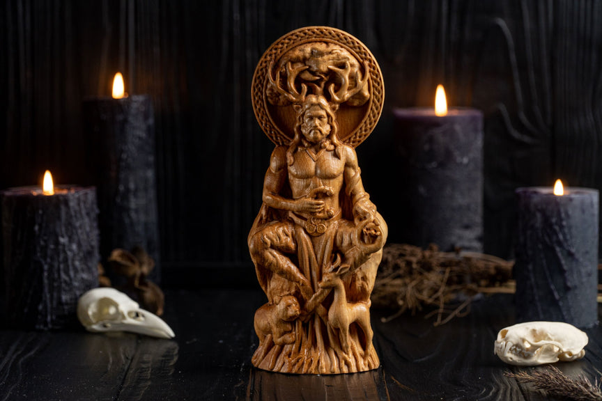 Celtic pagan statues, wooden Celtic gods statues – Valhallaworld