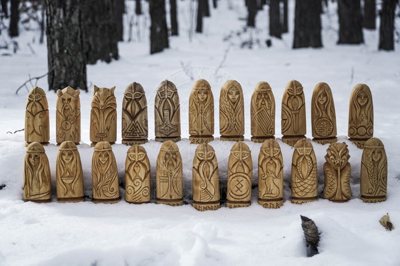 Pagan gods statues, wooden pagans statues for sale