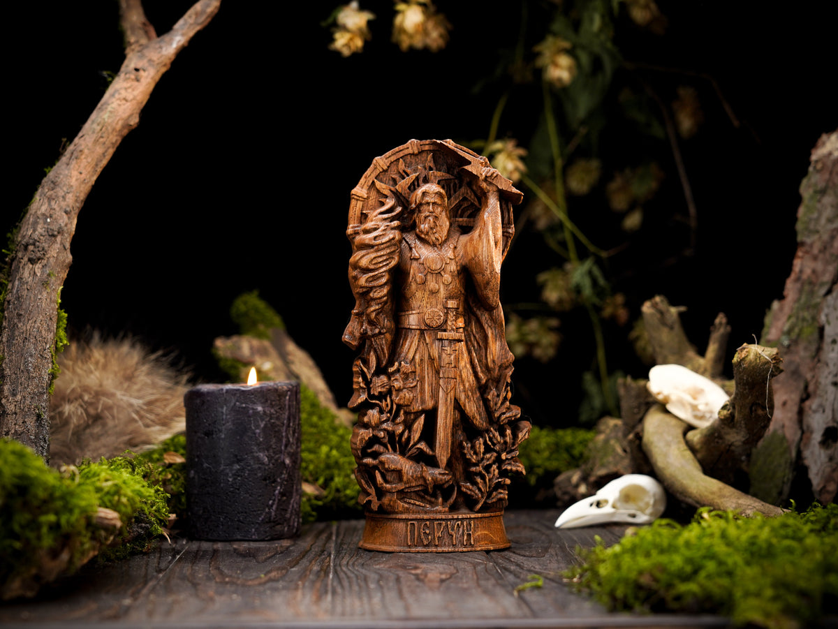 Perun statue, Slavic god Perun figurine – Valhallaworld
