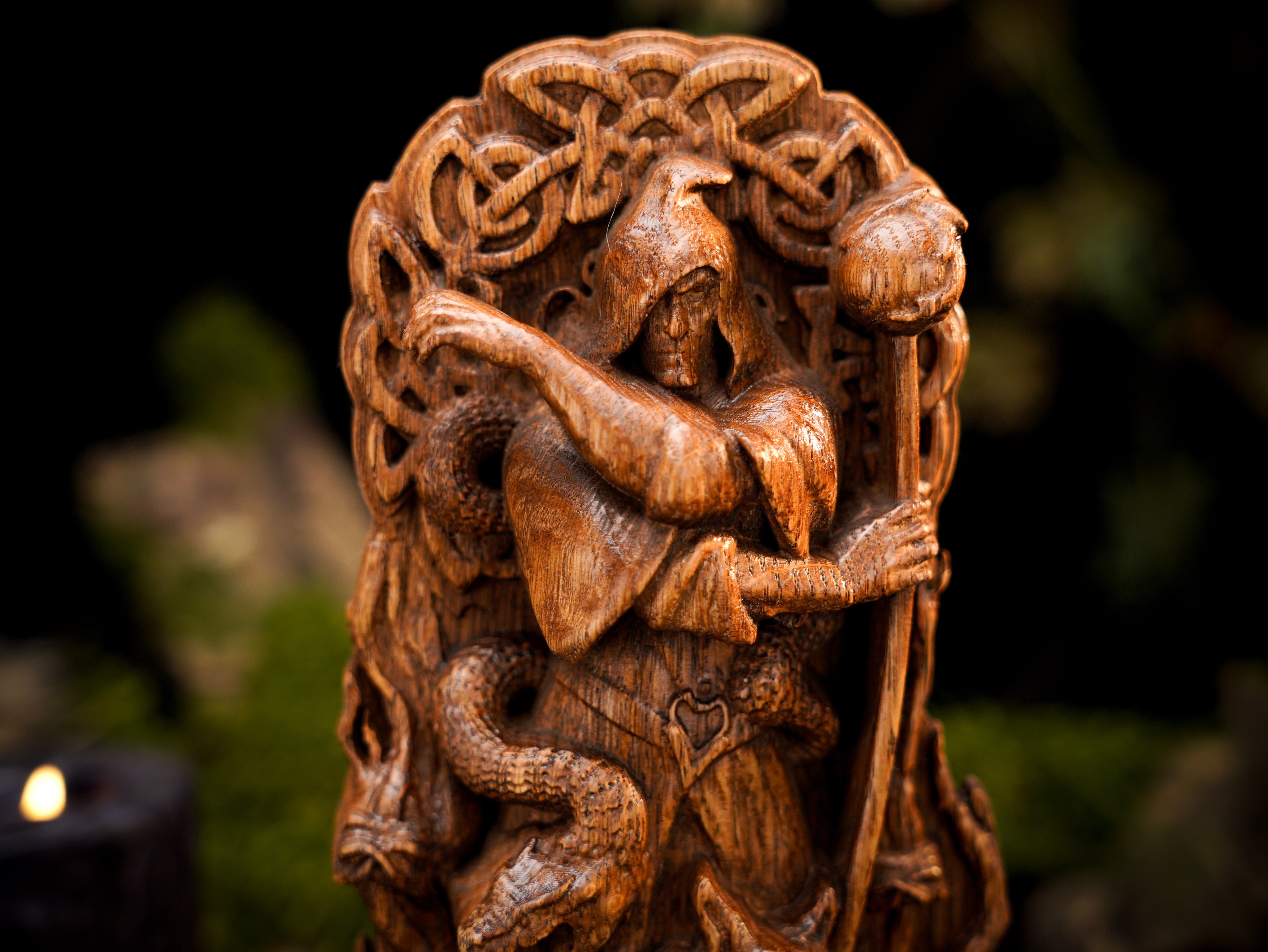 Loki wooden statue, Loki god figurine – Valhallaworld