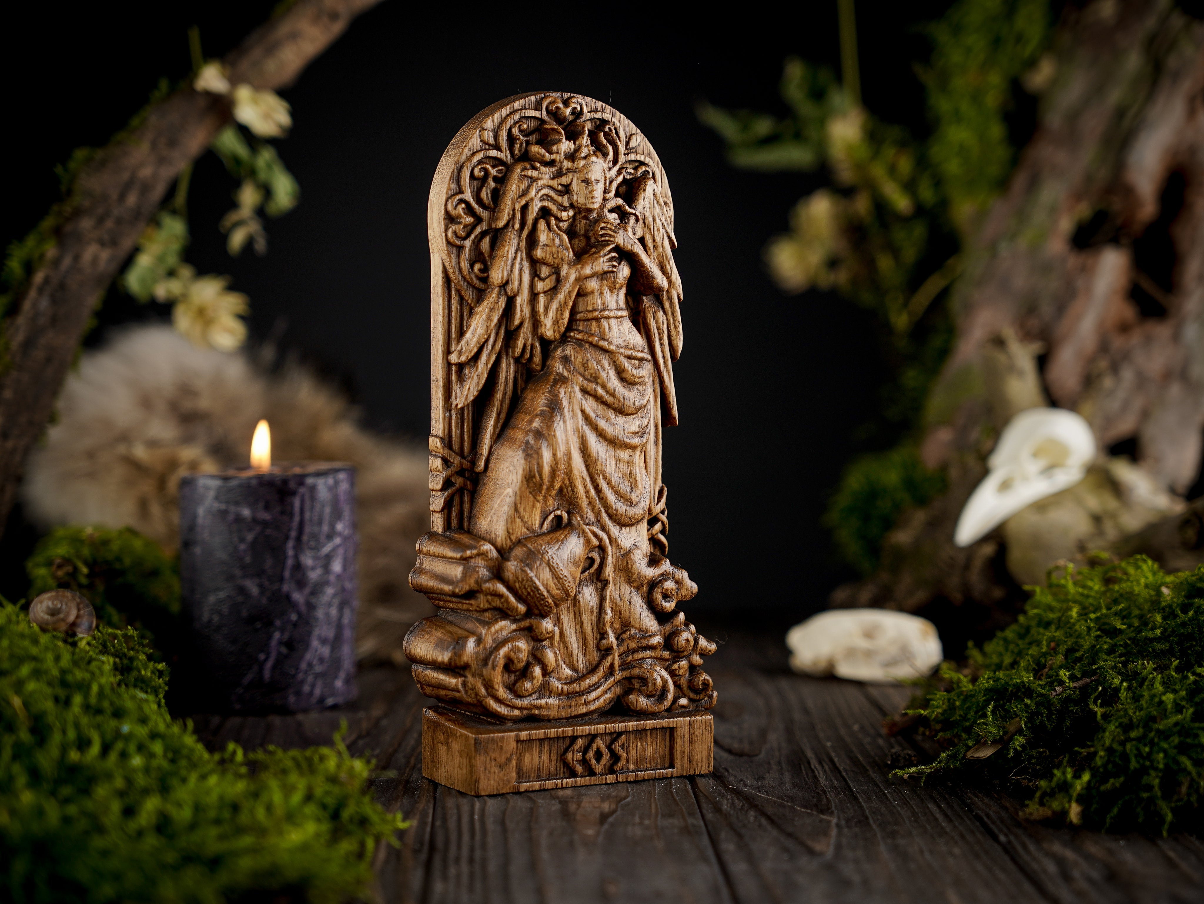 Eos goddess statue, Eos wooden figurine – Valhallaworld