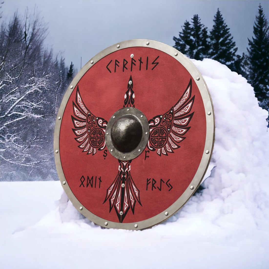 Viking Raven Shield, Norse battle shield – Valhallaworld