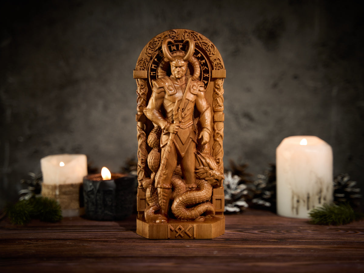 Oak Loki Norse Statue – Valhallaworld