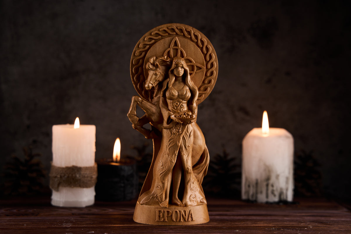 Oak Epona Celtic statue – Valhallaworld