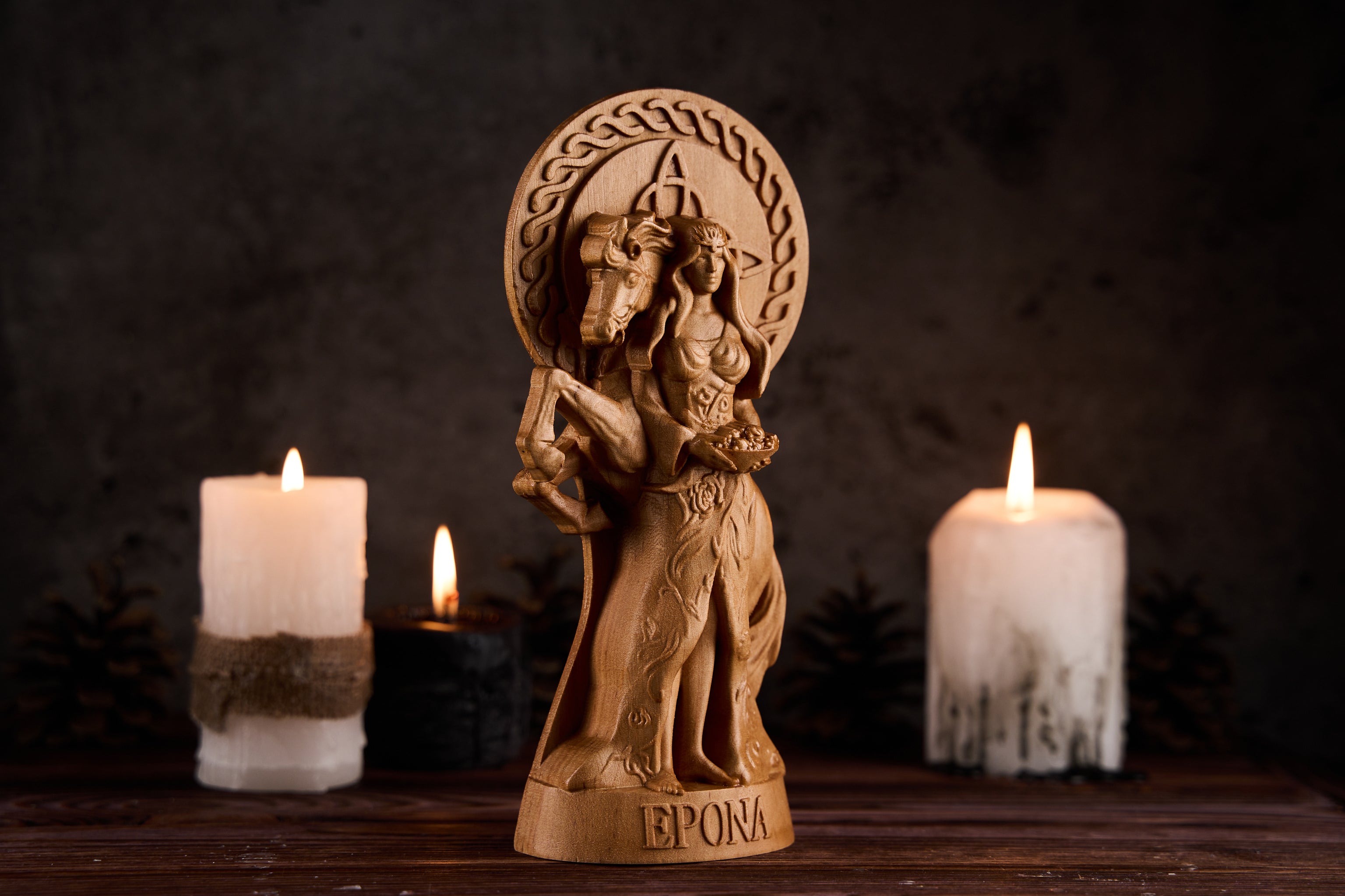 Oak Epona Celtic statue – Valhallaworld