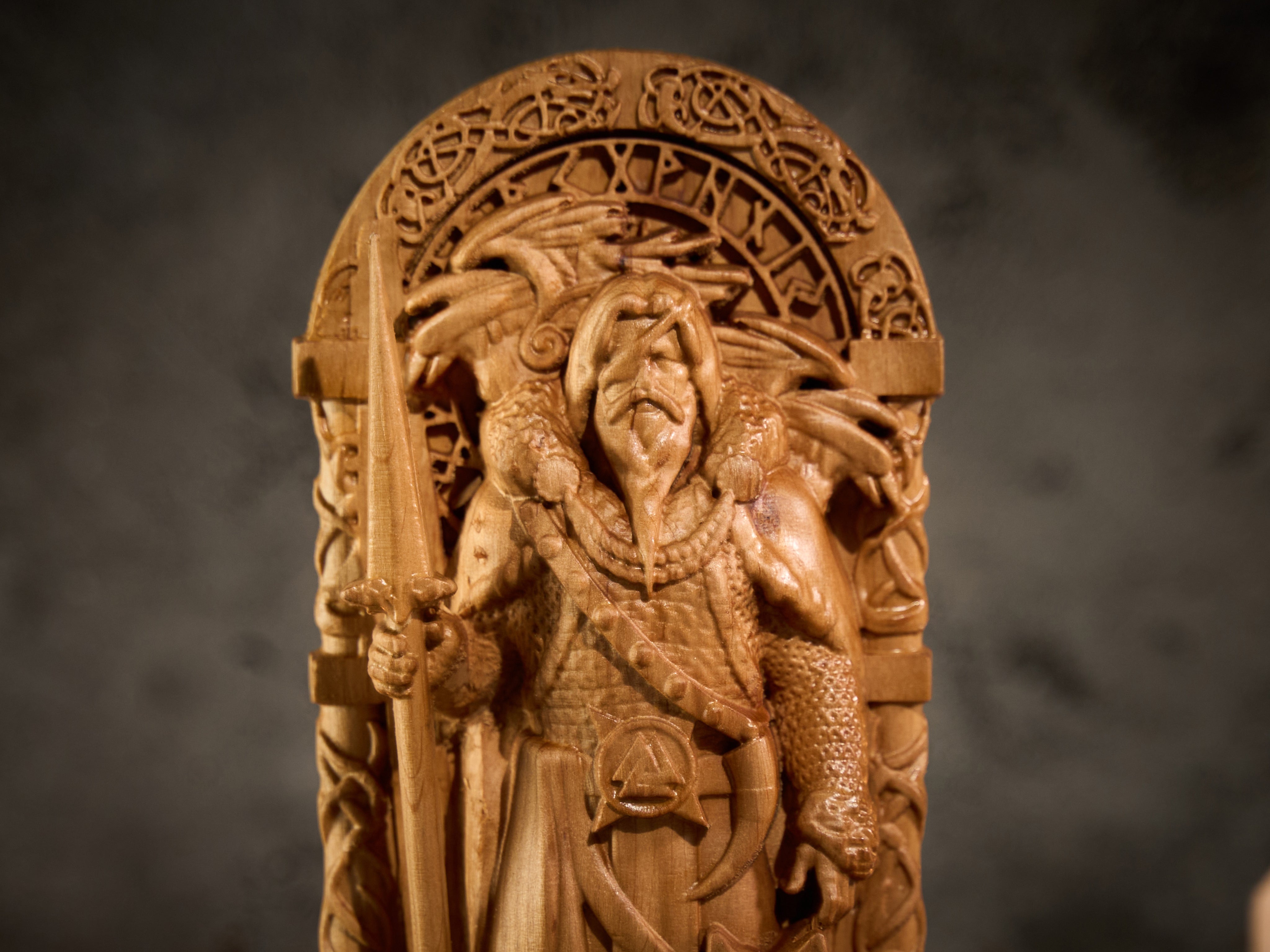 Oak Odin Norse Statue – Valhallaworld