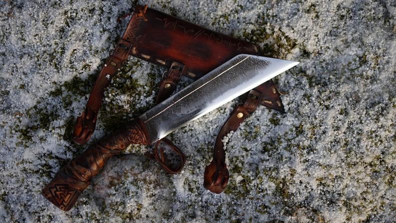 Modern seax knife for sale, custom seax knife, anglo-saxon seax knife ...