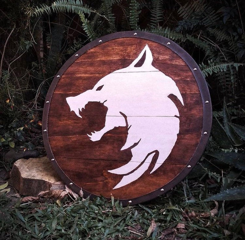 Wolf viking shield, wolf shield, battle ready shield, viking shield ...