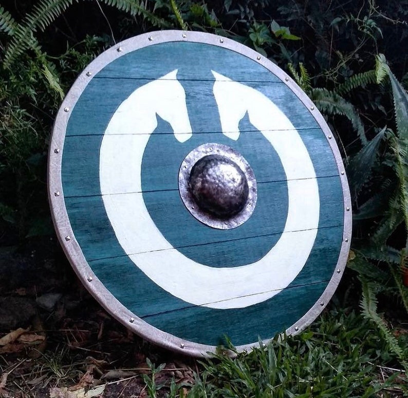 Custom made shield, wooden battle shield, handmade weapons – Valhallaworld
