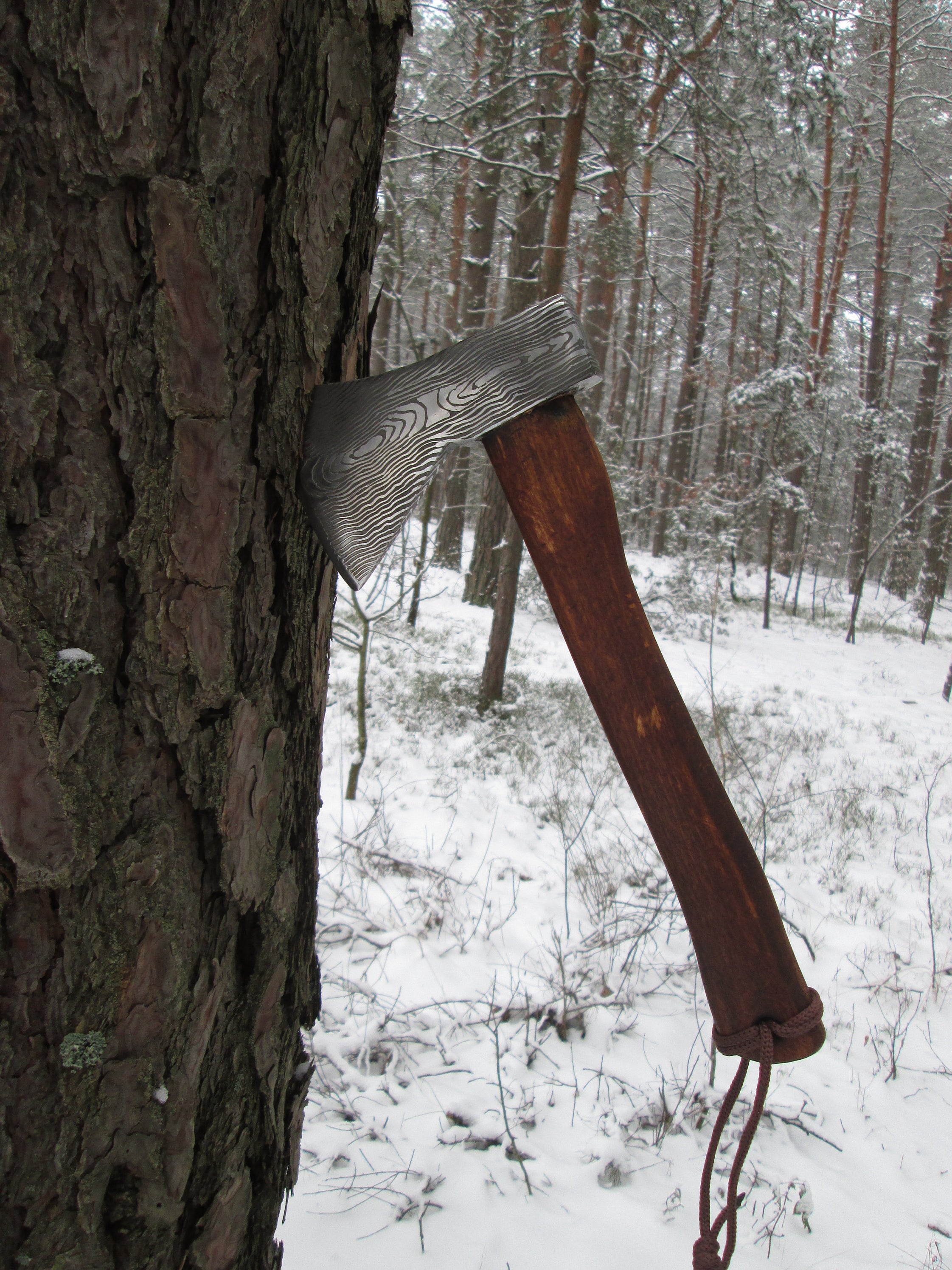 Damascus Viking Axe, Custom Damascus Axe – Valhallaworld