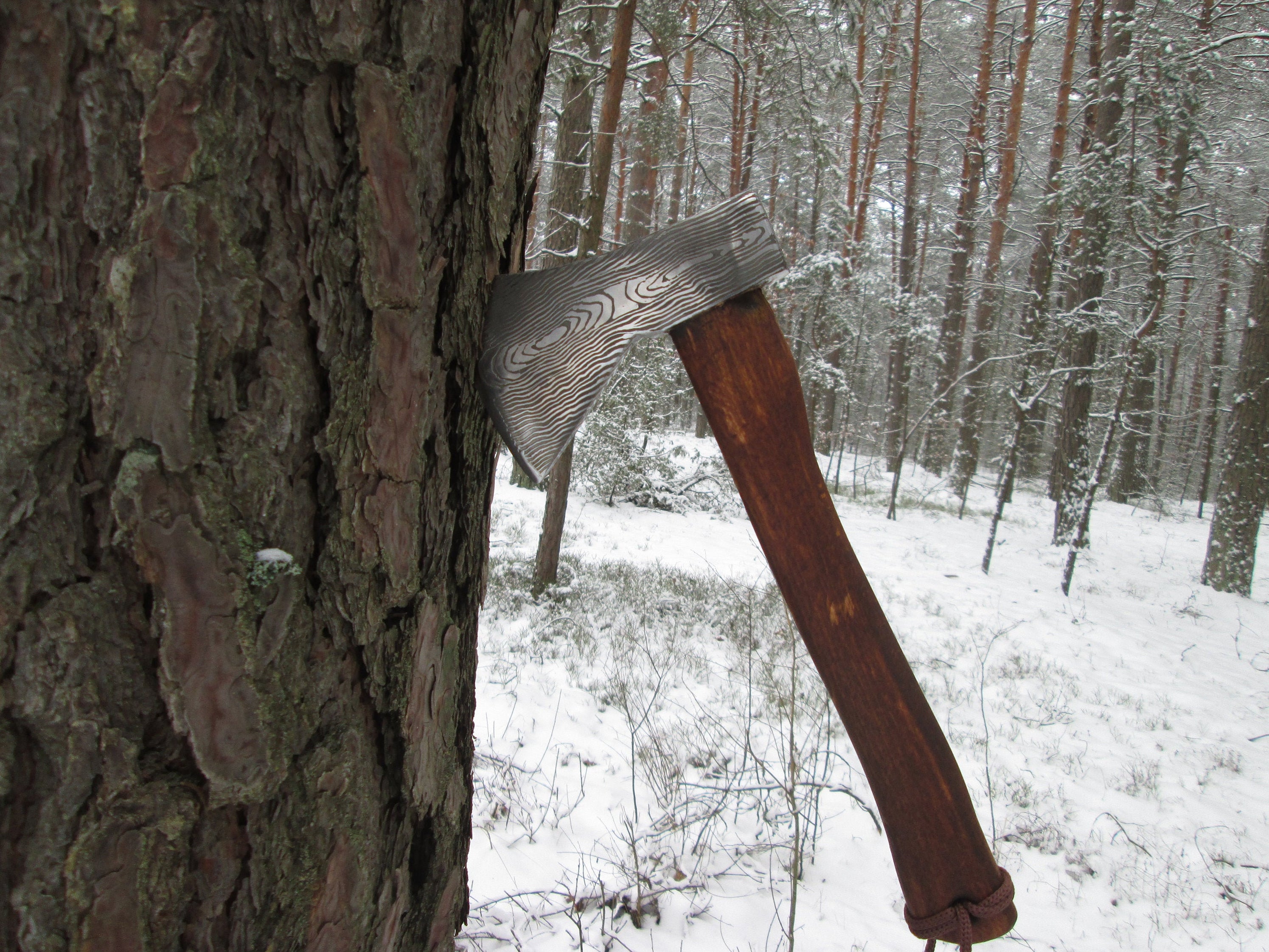 Damascus Viking Axe, Custom Damascus Axe – Valhallaworld